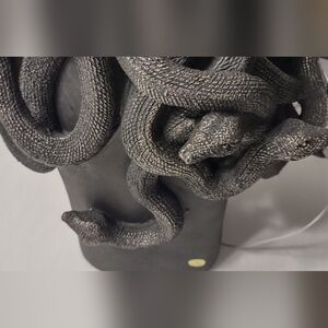 Midnight Fright | Art | Medusa Bust Statue Blackgold With Led Lightup ...